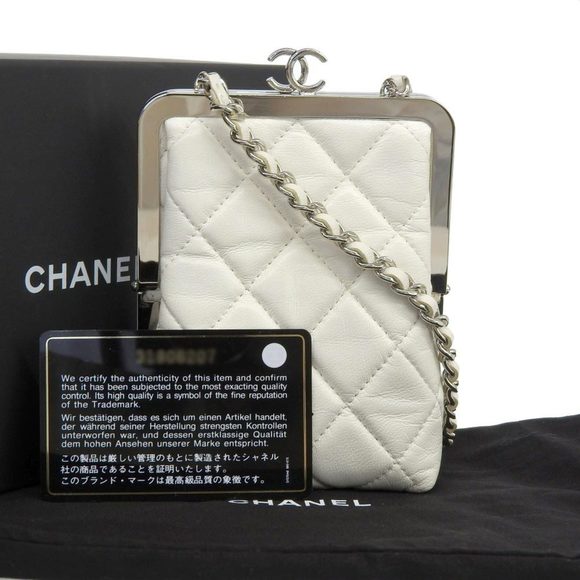 CHANEL | Bags | Chanel Here Mark Clutch Shoulder Bag With White Seal 3 ...